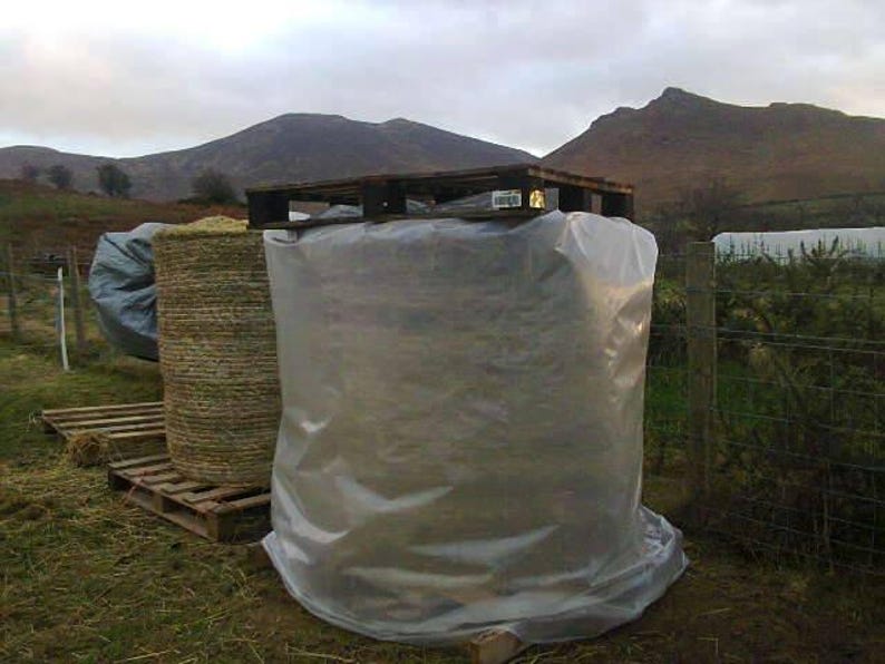 Recycled Plastic Waterproof Horse Hay Big Bale Cover Bag 4FT 5FT Extra ...