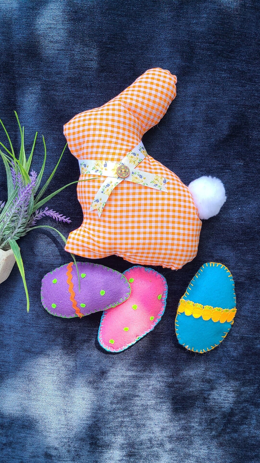 Fabric Easter Bunny, Stuffed Fabric Bunny, Easter Bunny Shelf Sitter ...