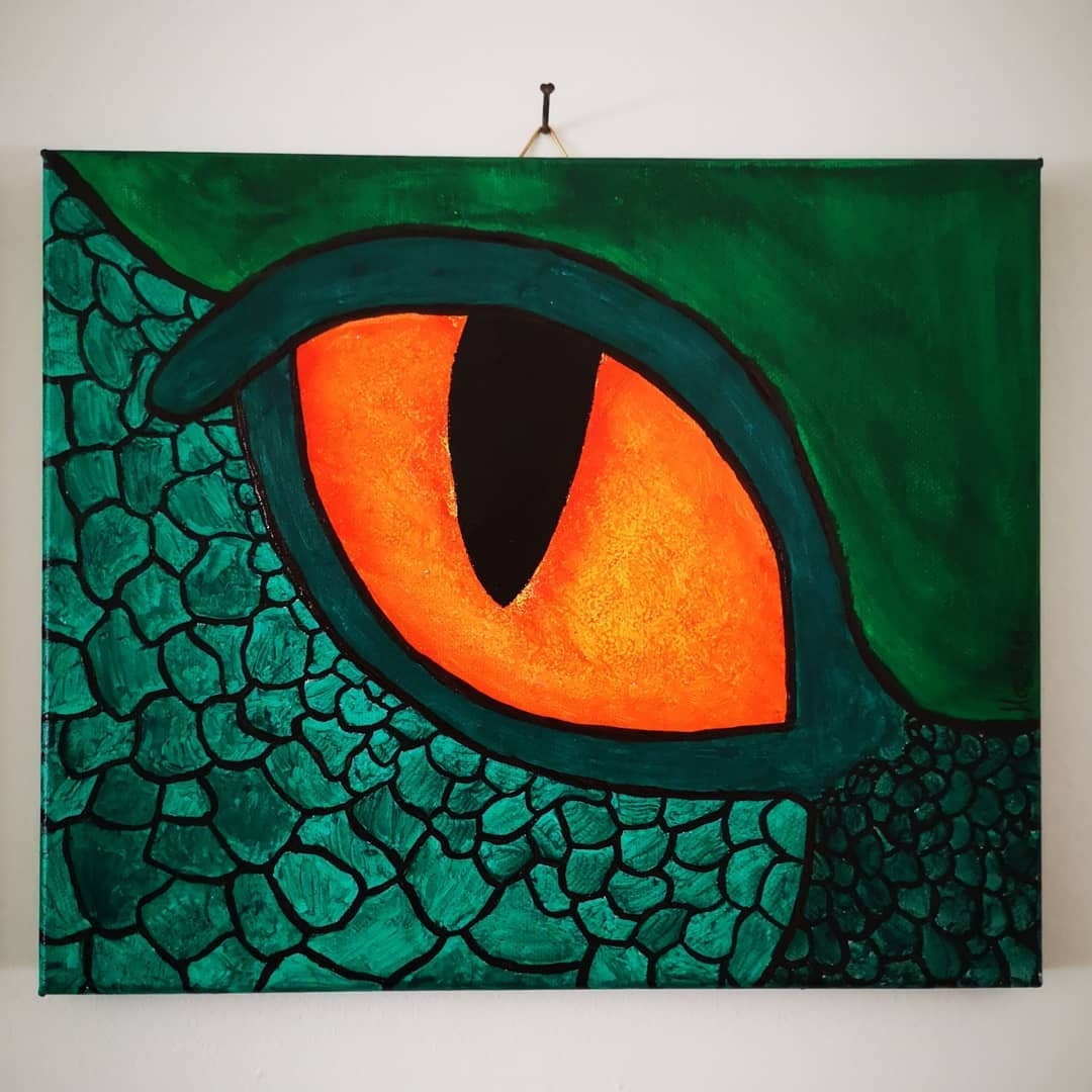 Acrylic Painting DRAGON EYES Dragon Eye Eragon Book Covers Martin ...