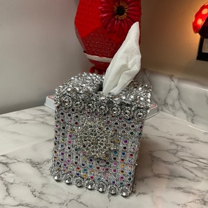A 5.5H X 5.5W X 5.5D Handcrafted Facial Tissue Box Cover Designed With ...