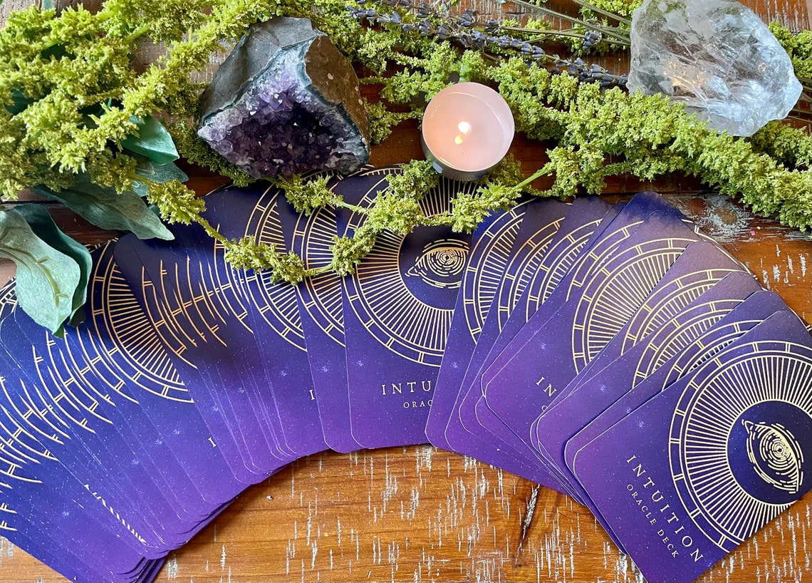 The Intuition Oracle Deck 44-card Oracle Cards Purple and - Etsy
