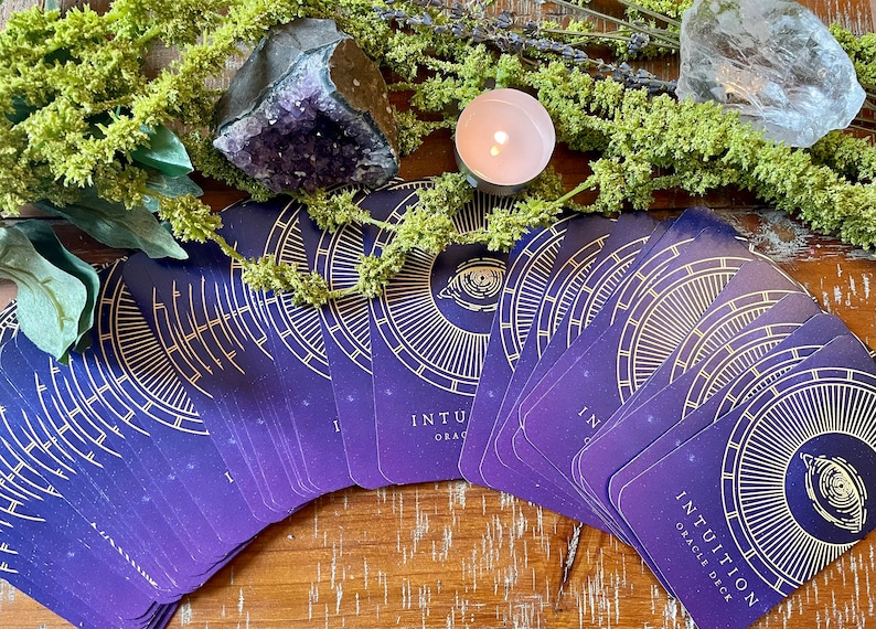 The Intuition Oracle Deck 44-card Oracle Cards Purple and - Etsy