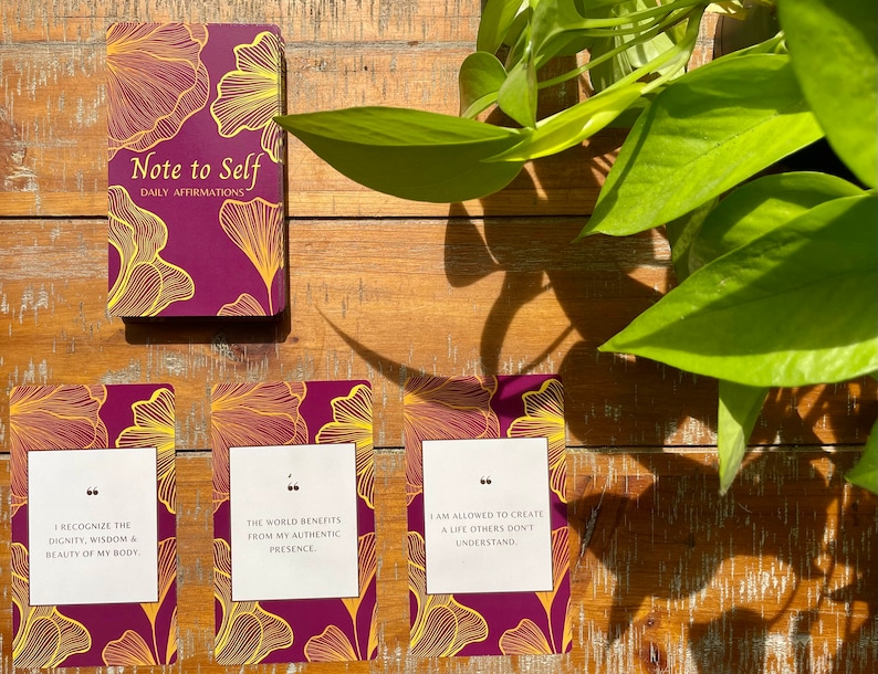 NOTE TO SELF Affirmation Cards - Etsy