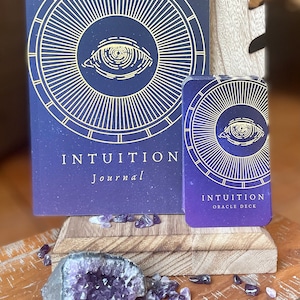 The Intuition Oracle Deck | 44-card Oracle Cards | Purple and Gold Deck ...