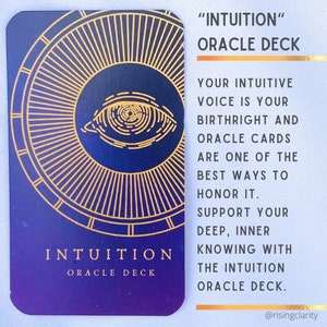 The Intuition Oracle Deck | 44-card Oracle Cards | Purple and Gold Deck ...