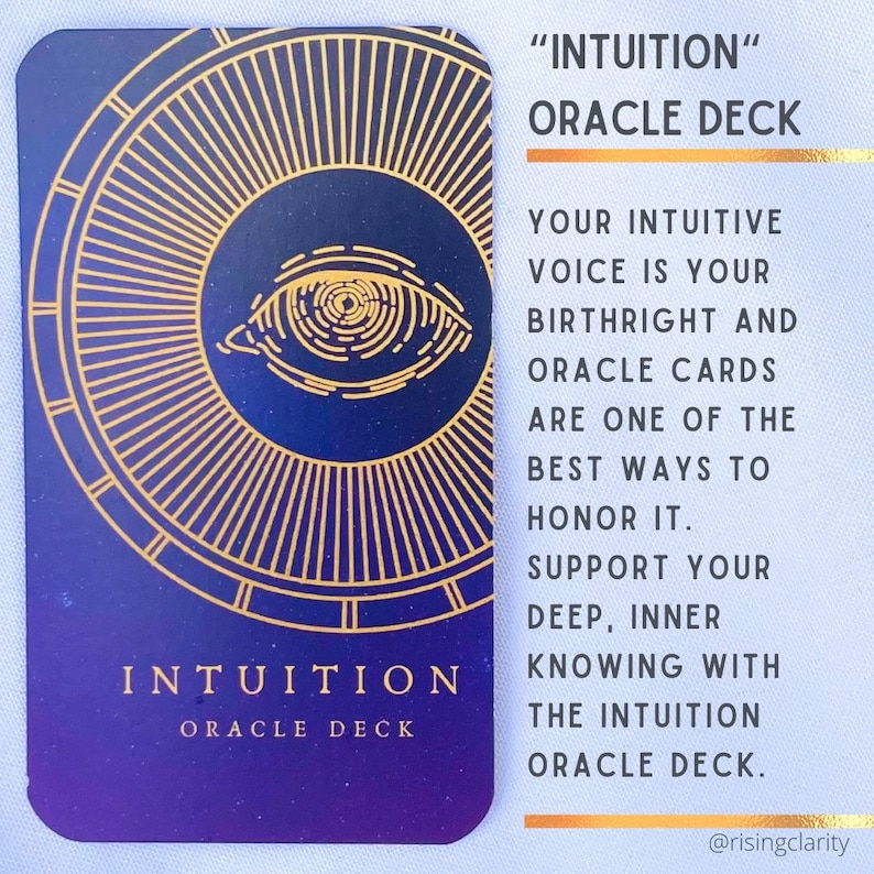 The Intuition Oracle Deck 44 Card Oracle Cards Purple And Etsy