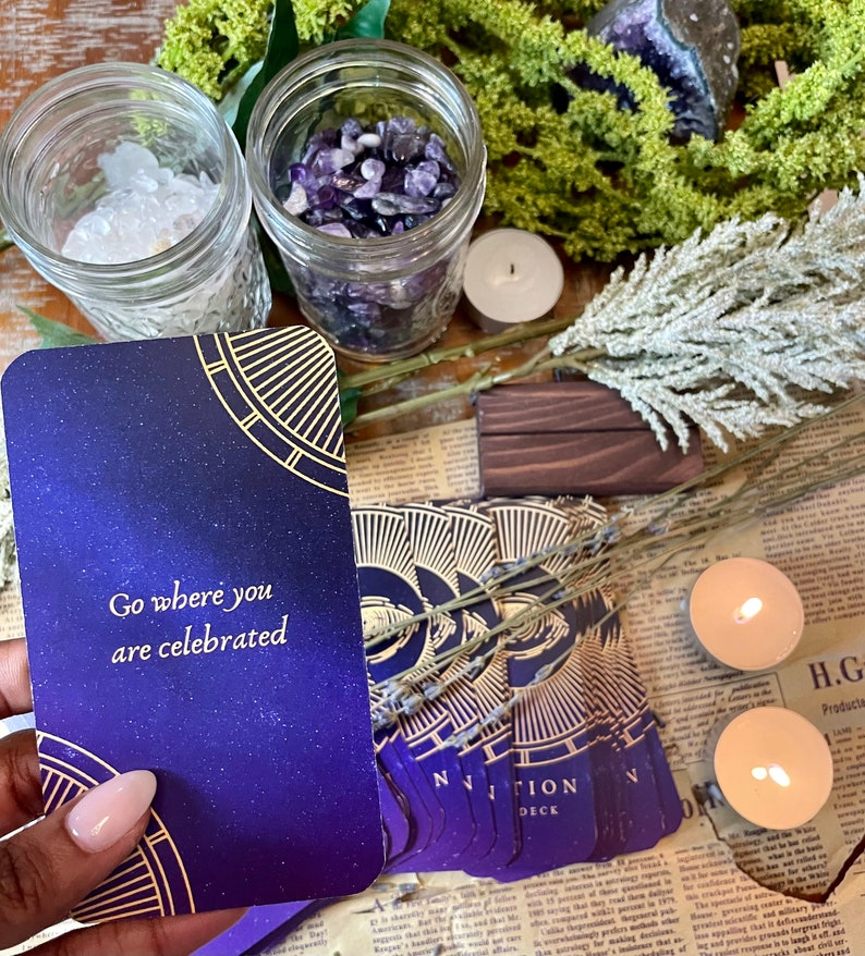 The Intuition Oracle Deck 44-card Oracle Cards Purple and - Etsy