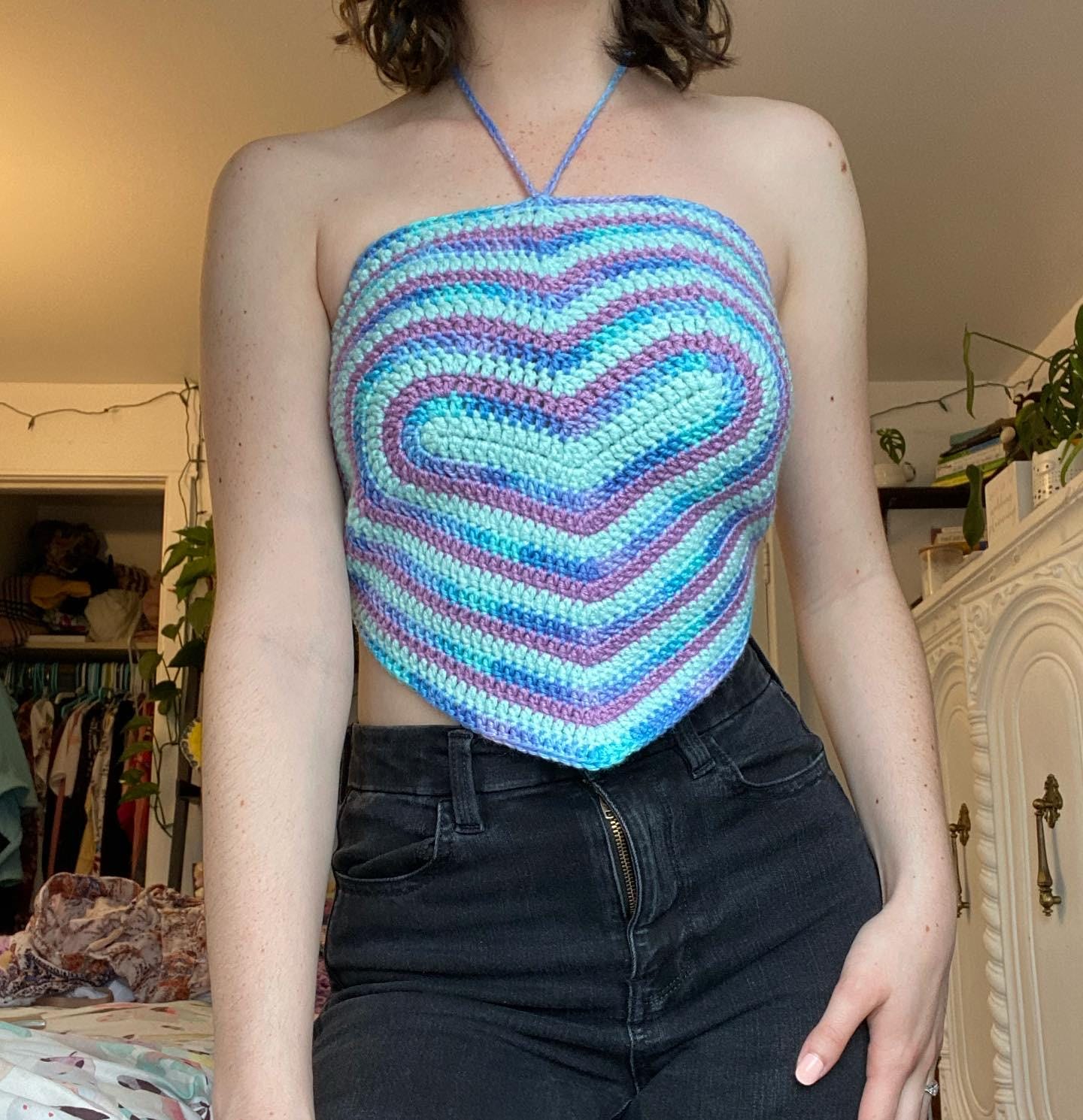 Crochet Heart Top (PREVIOUSLY WORN- DISCOUNTED) - Etsy