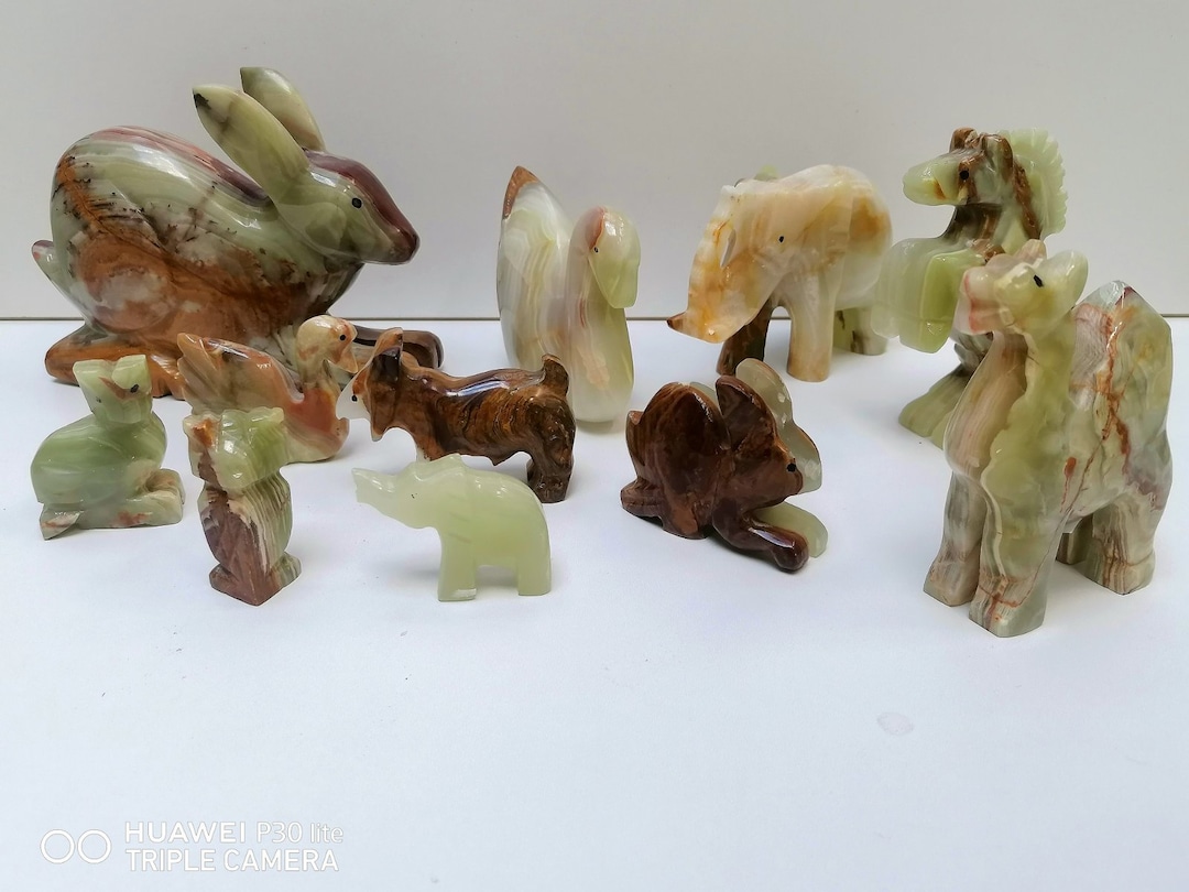 Onyx Animals, Onyx Owl, Horse, Camel, Elephant, Goat, Natural Onyx ...