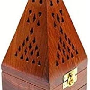 Indian Temple Shape Wooden Incense Cone Burner & Masala Incense Cones ...