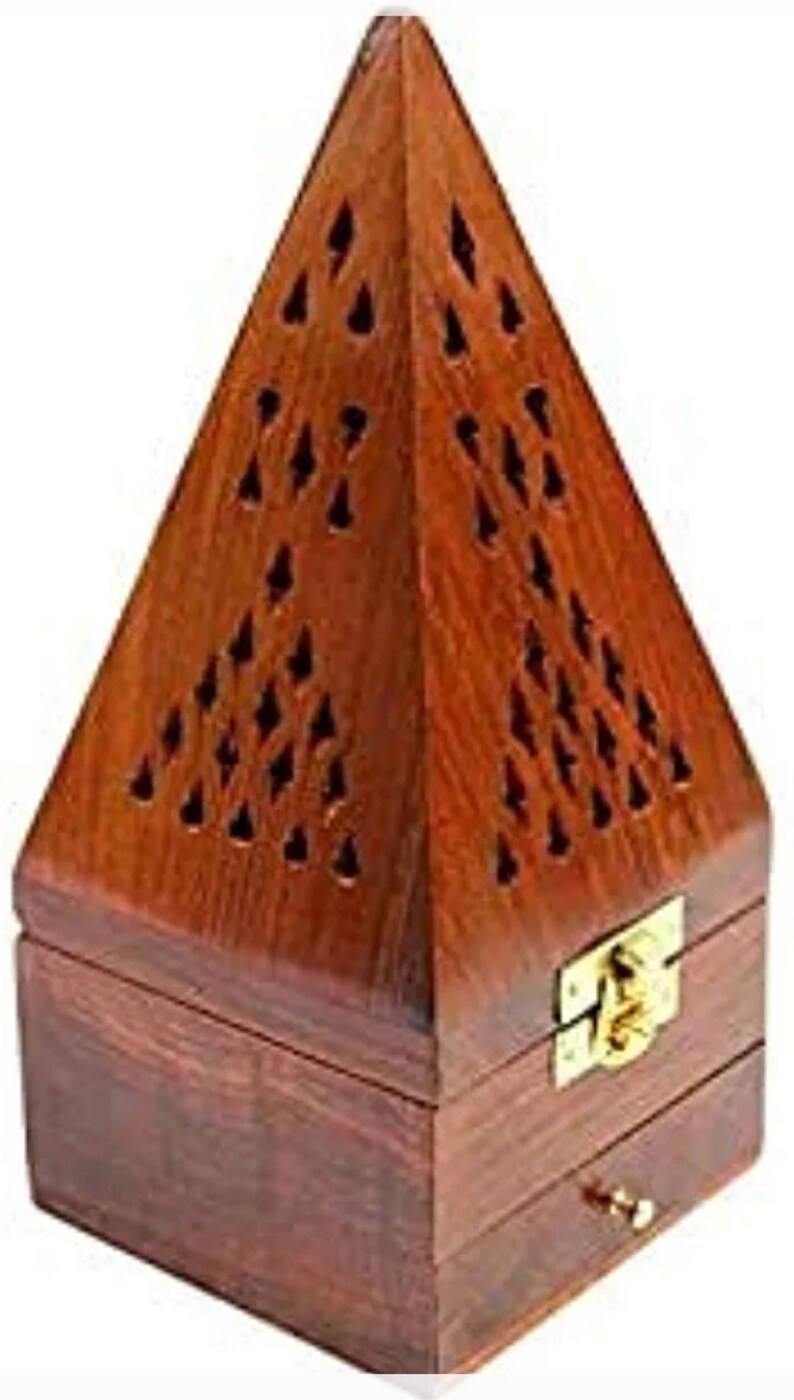 Indian Temple Shape Wooden Incense Cone Burner & Masala - Etsy