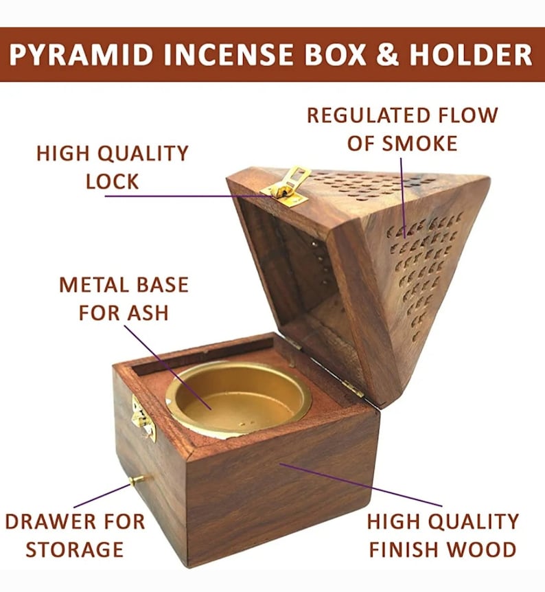 Indian Temple Shape Wooden Incense Cone Burner & Masala - Etsy