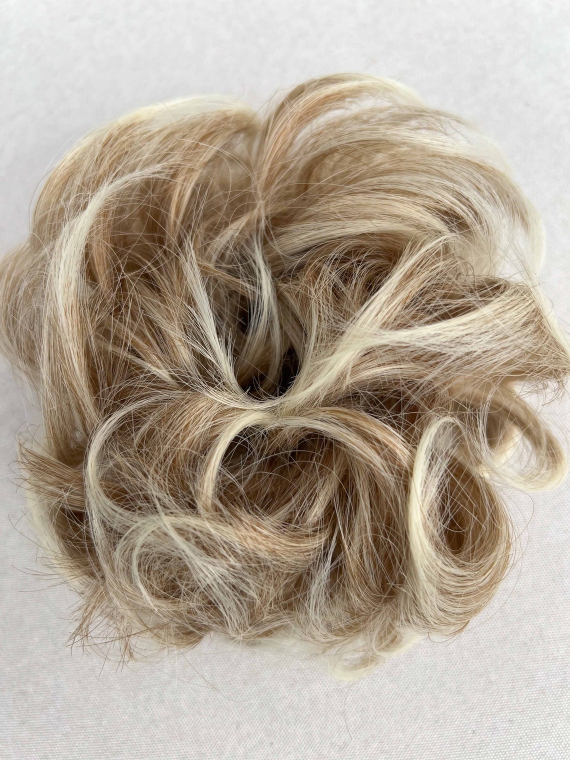 Messy Bun Hairpiece Updo Bun Extension Grey Blonde Hair - Etsy