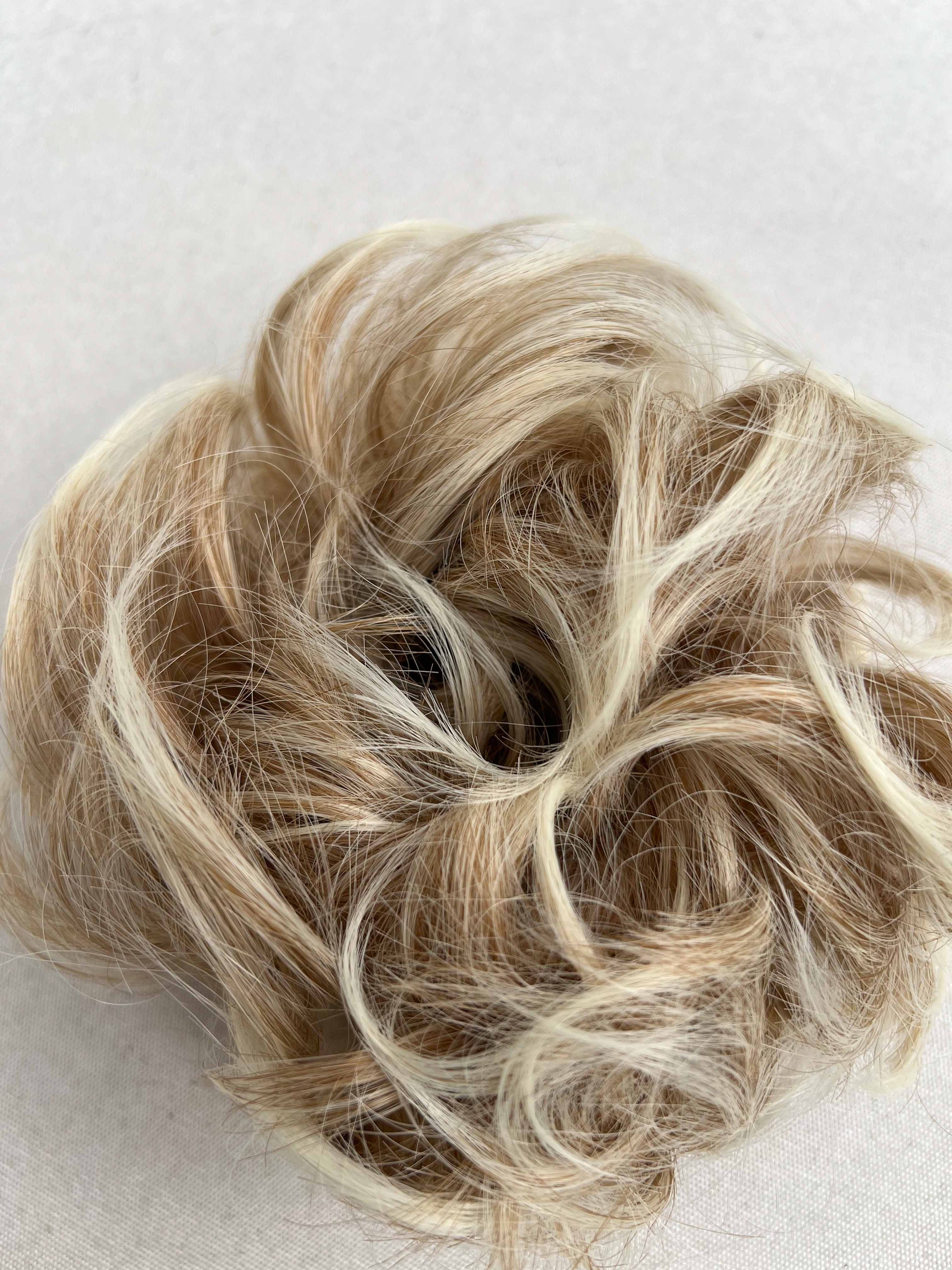 Messy Bun Hairpiece Updo Bun Extension Grey Blonde Hair - Etsy