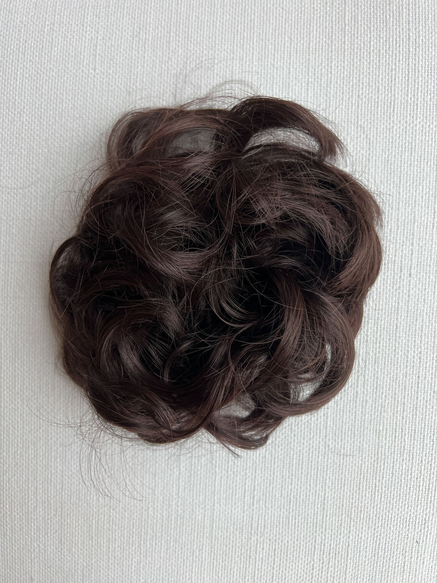 Brown Hair Bun Brown Hair Messy Bun Dark Auburn Mixed - Etsy