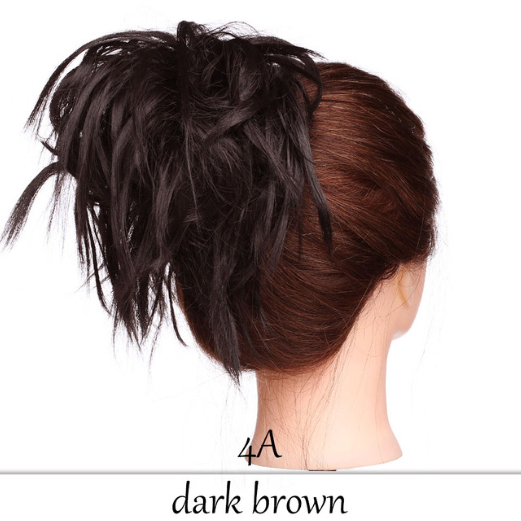 Messy Bun Scrunchie Straight Hair Messy Synthetic Hair - Etsy