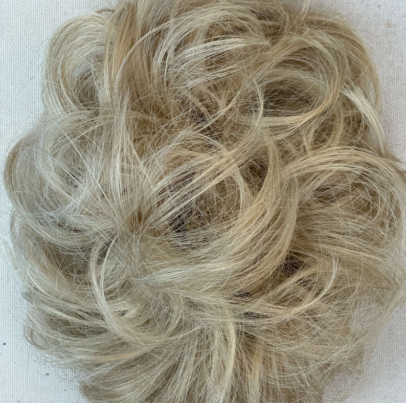 Grey Blonde Messy Bun: Scrunchie Updo Hairpiece - Etsy