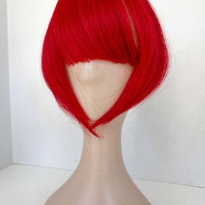Straight Clip in Bangs Red - Etsy