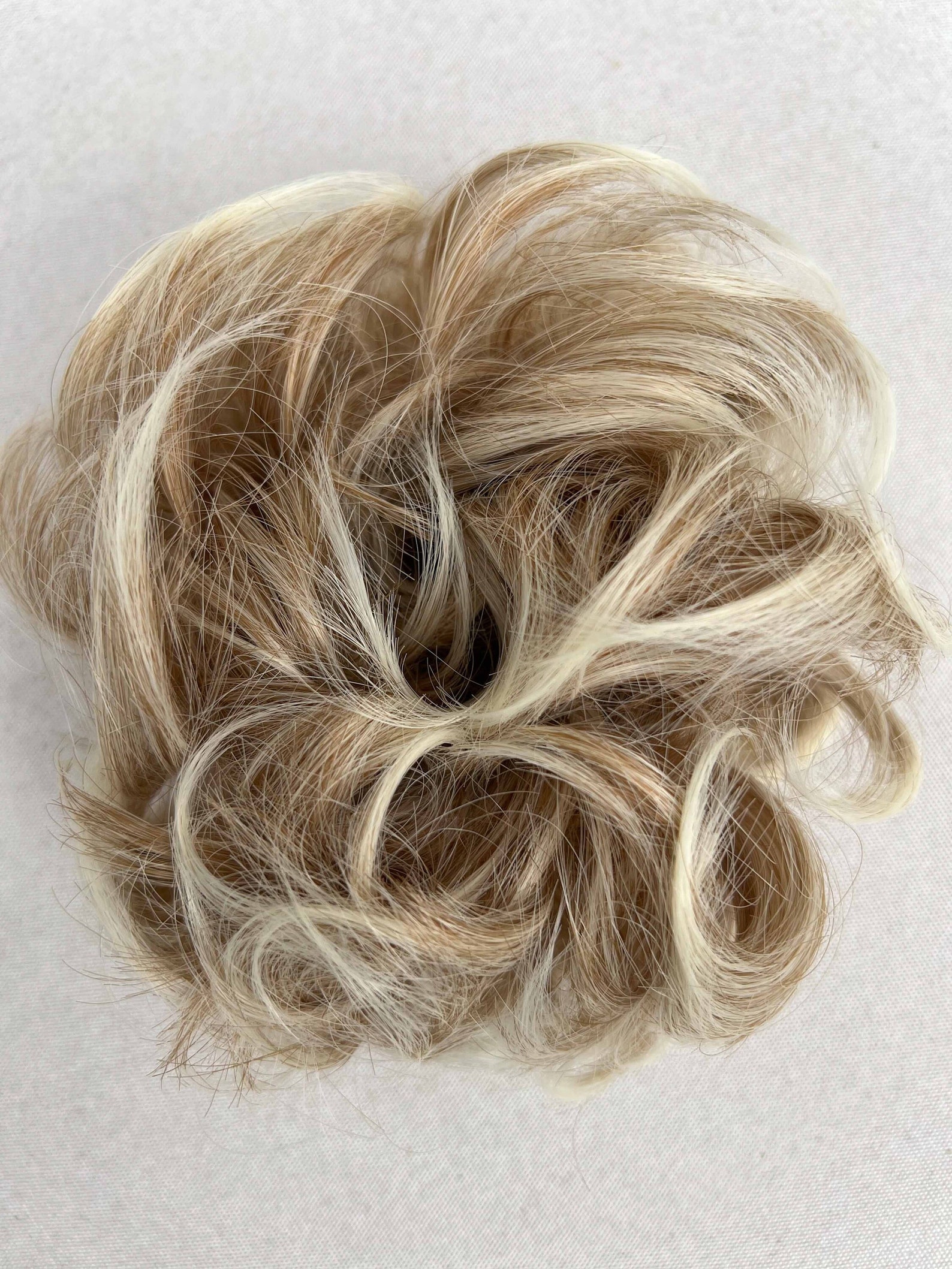Messy Bun Hairpiece Updo Bun Extension Grey Blonde Hair - Etsy