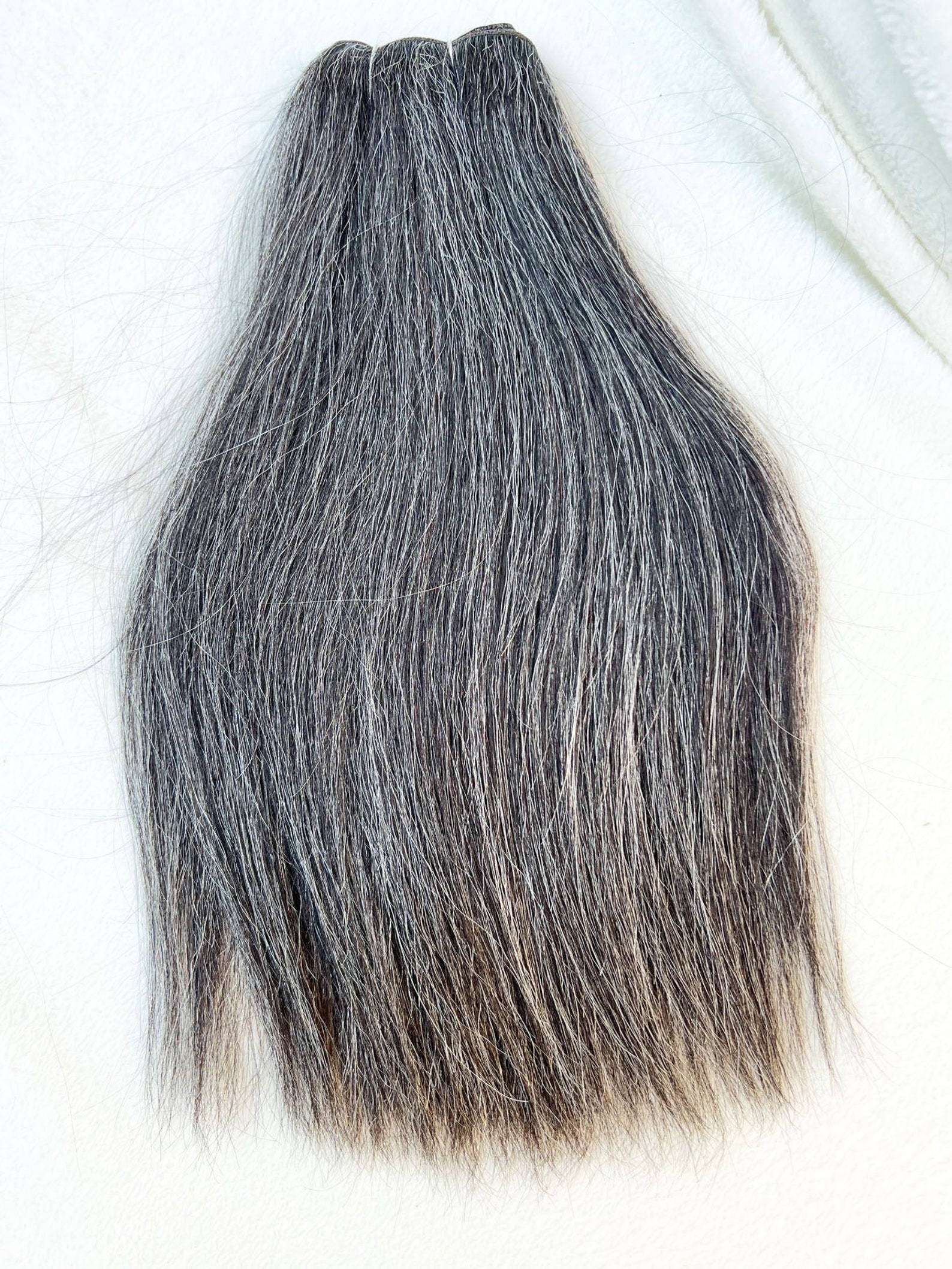 Grey Hair Extensions Weft Dark Grey Gray Hair Bundles. Color - Etsy