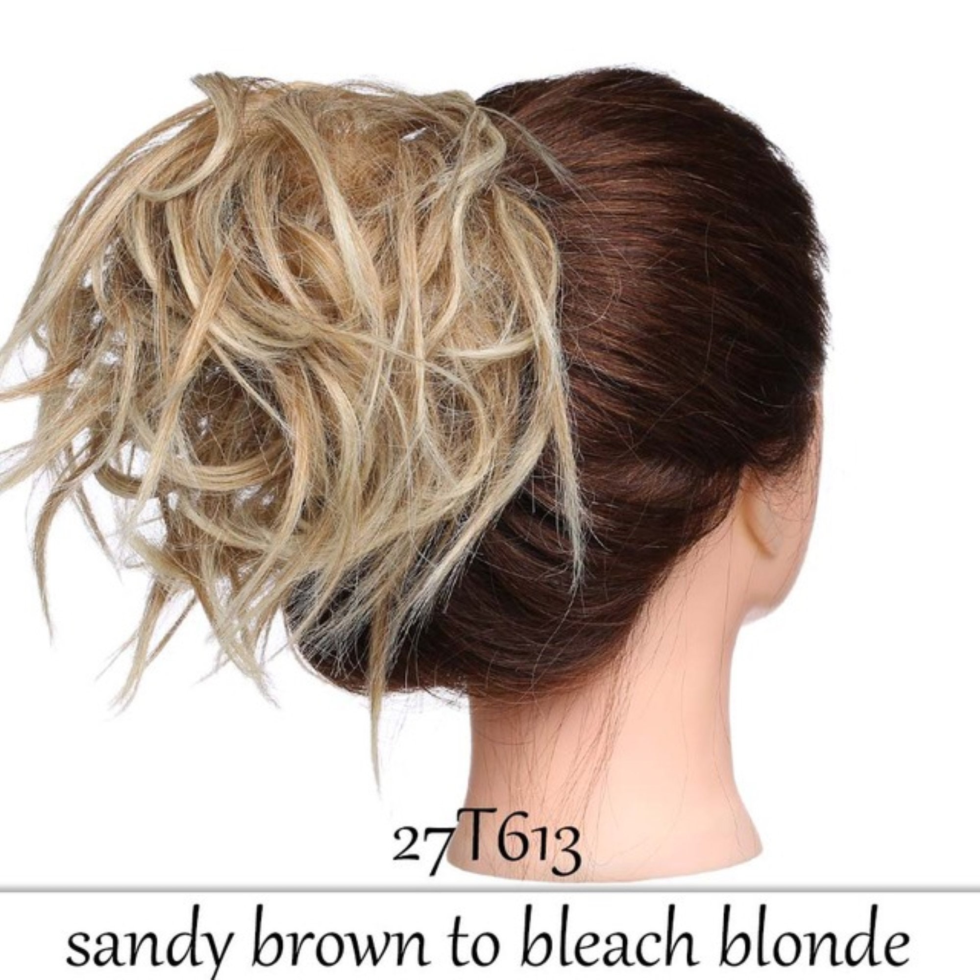 Messy Bun Scrunchie Straight Hair Messy Synthetic Hair - Etsy