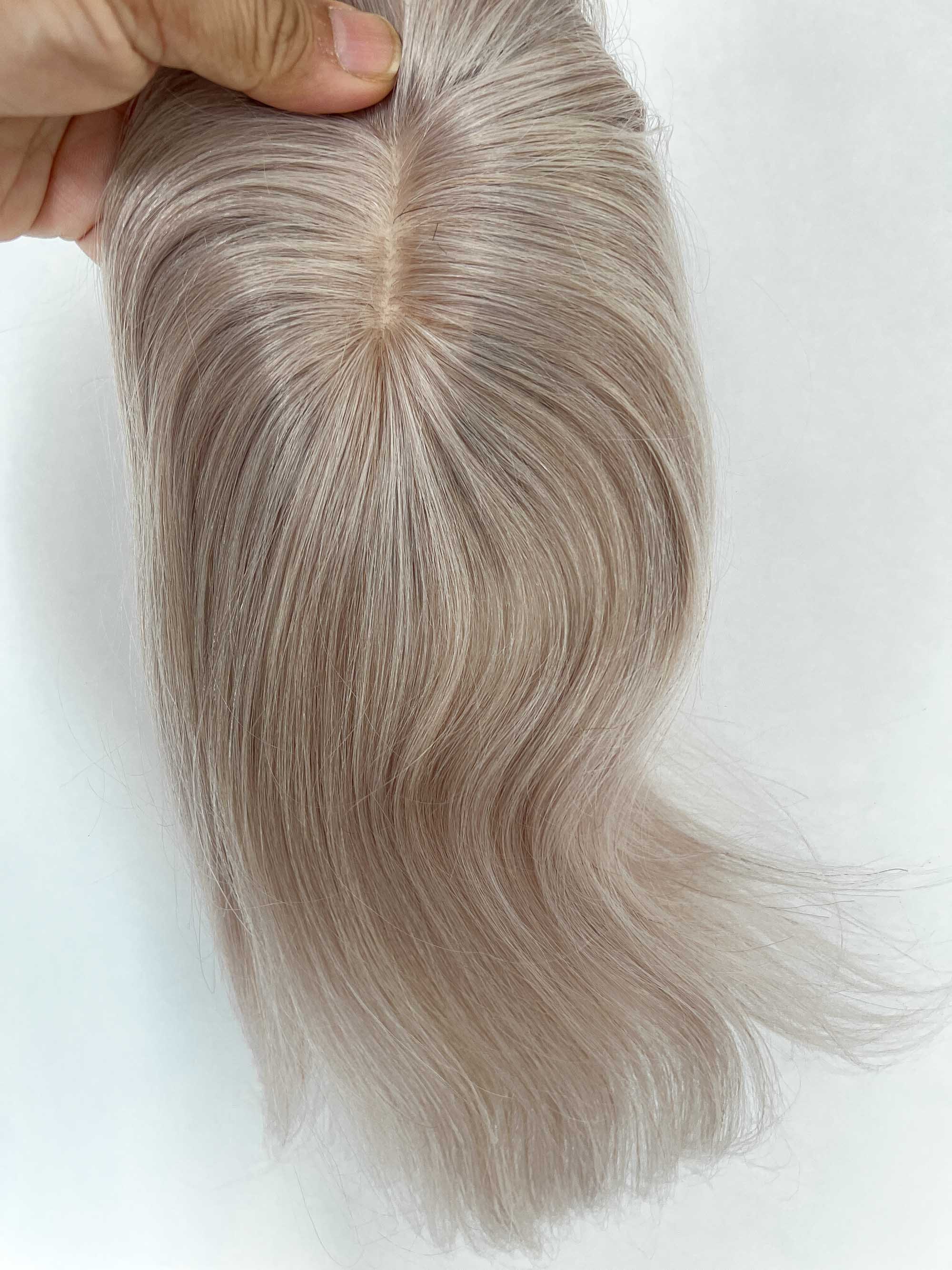 Grey Hair Topperssilver Grey Human Hair Toppers - Etsy