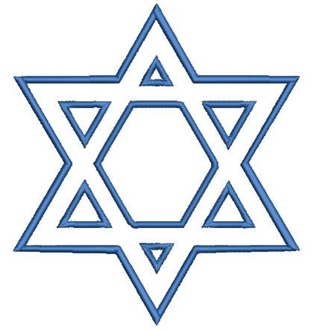 Star of David Outline 8" | Digital Download | Embroidery File | SVG Cut ...