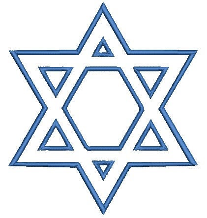 Star of David Outline 8" | Digital Download | Embroidery File | SVG Cut ...