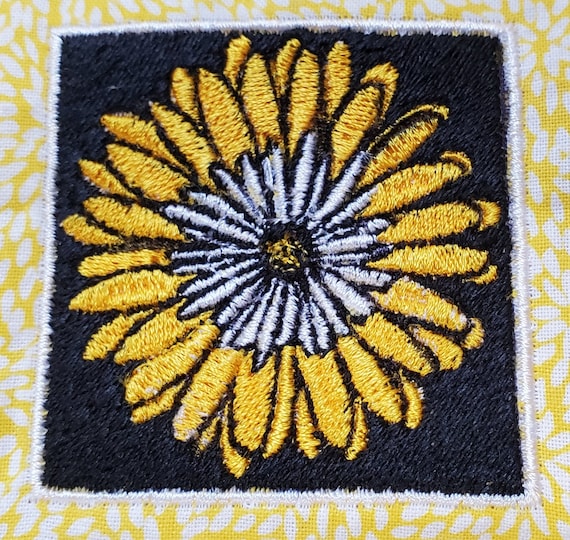 Daisy Block Patch Digital Download Embroidery / SVG Cut File - Etsy
