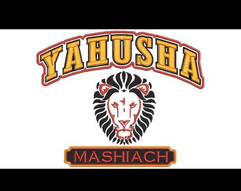 Yahusha Mashiach With Lion Head 3-color Embroidery File Digital ...