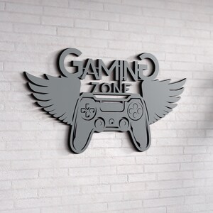 Gaming Zone Wall Decor Gaming Wall Art Gamer Room Gamer Bedroom Modern ...