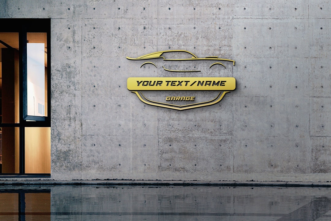 Automotive Sign Wall Decor Any Car Sign Wall Decor Wooden 3D Garage ...