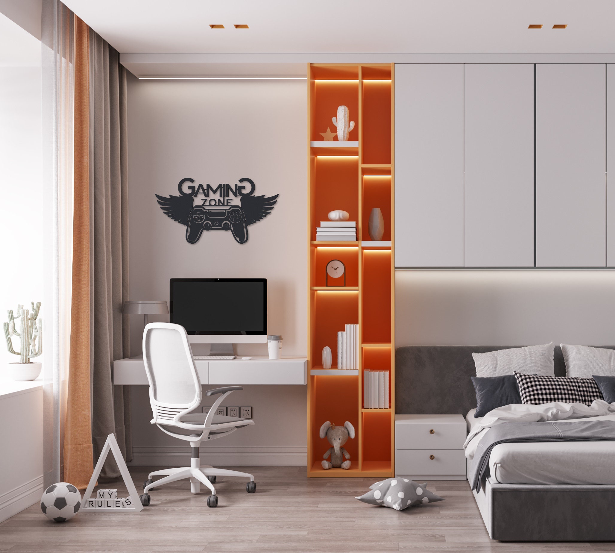 Gaming Zone Wall Decor Gaming Wall Art Gamer Room Gamer - Etsy