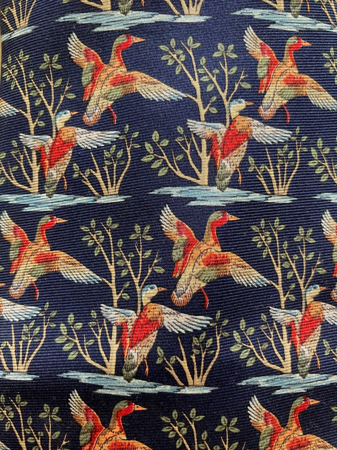 SILK TIE DUCKS Vintage Mens Necktie Beaufort Italian-made for Tie Rack ...