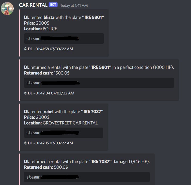 GTA V Car Rental ESX Video in Description Fivem Script - Etsy Hong Kong