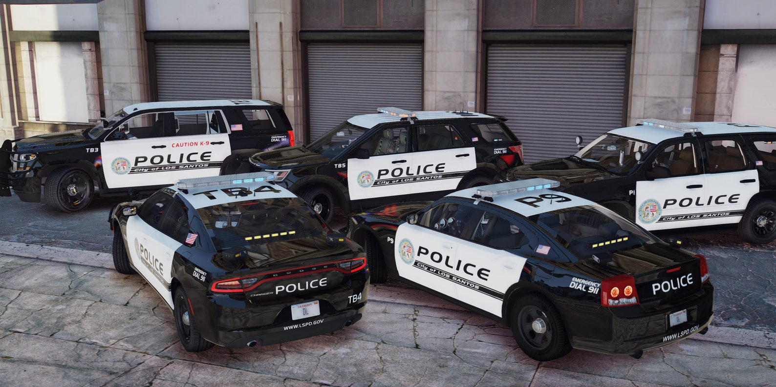 Fivem ELS LSPD Pack 5 Cars Fivem Ready Optimized Realistic Handlings - Etsy