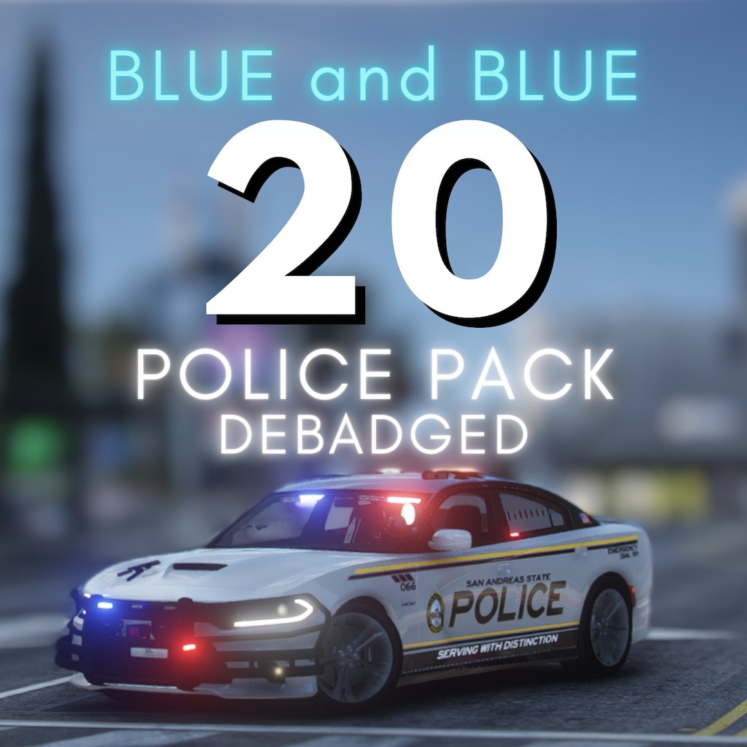 Fivem Police Car Pack: 23 Vehicles Fivem Ready Optimized Templates Blue ...