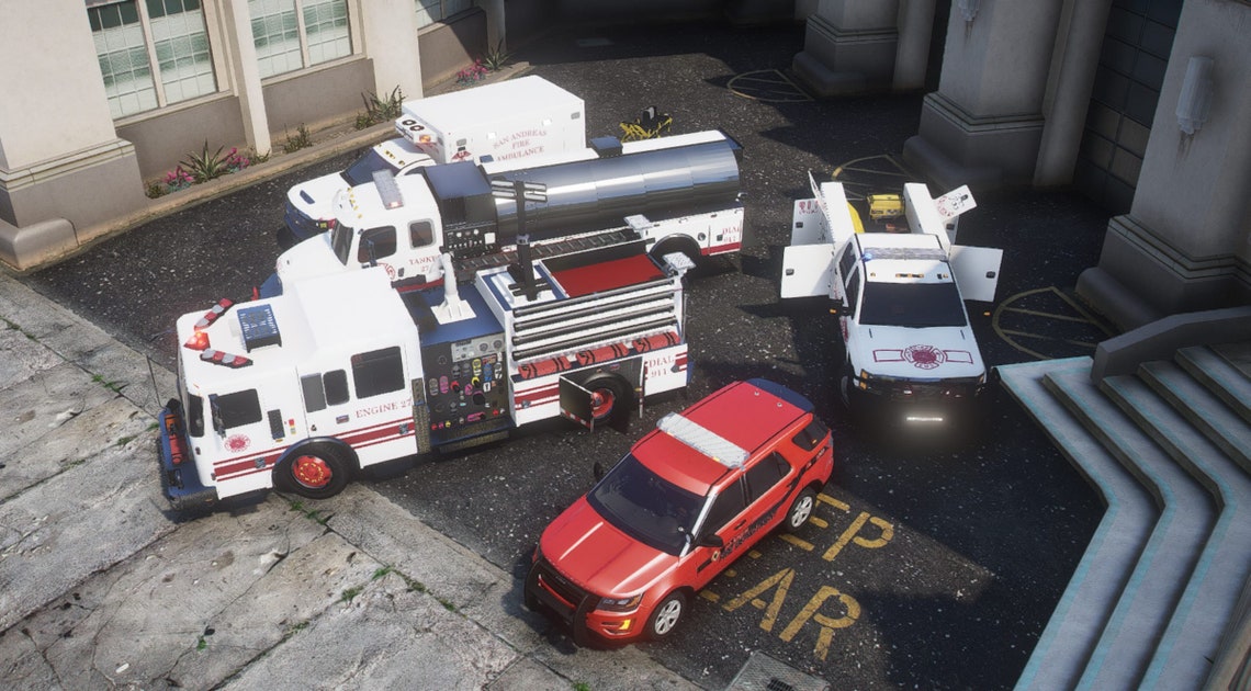 Fivem Debadged FIRE Pack: 5 Vehicles Fivem Ready Optimized Realistic ...