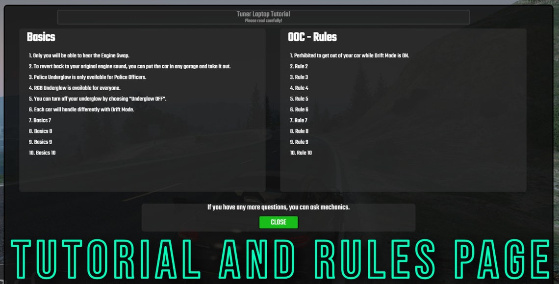 Fivem Tuner Laptop ESX Fivem Script Drift Mode Custom Animation Smooth ...