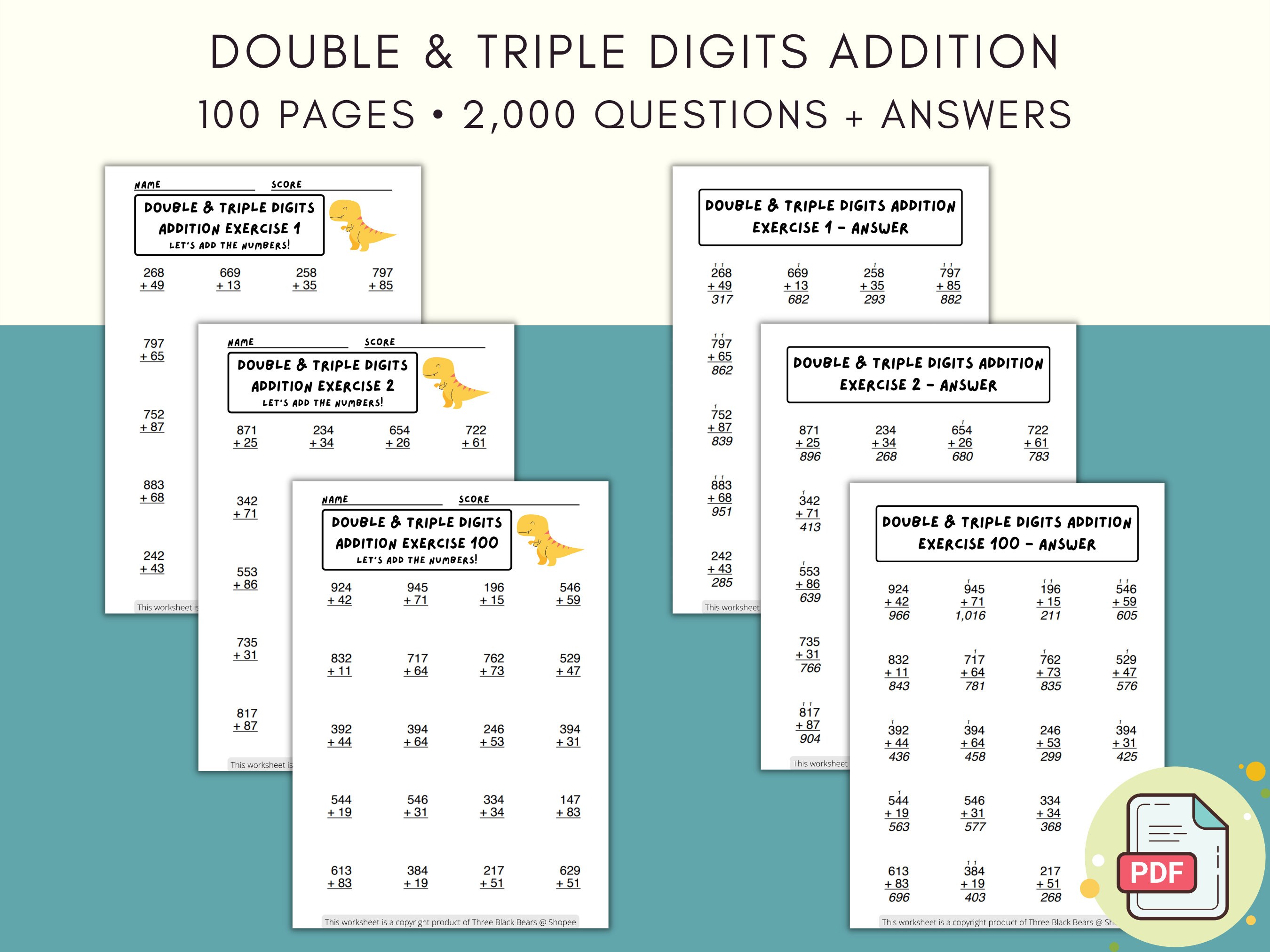 7-IN-1 Printable First Grade Mathematics Worksheets Bundle for Kids ...
