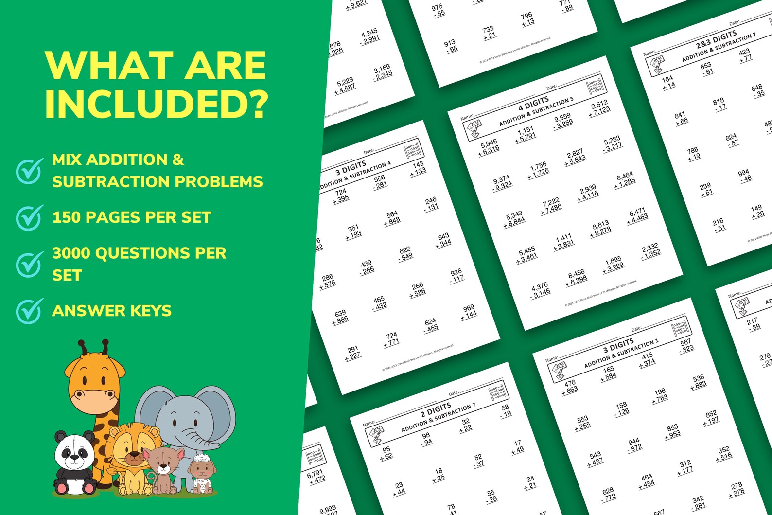 Printable Mix Problem Mathematics Worksheets for Kids Double and Triple ...