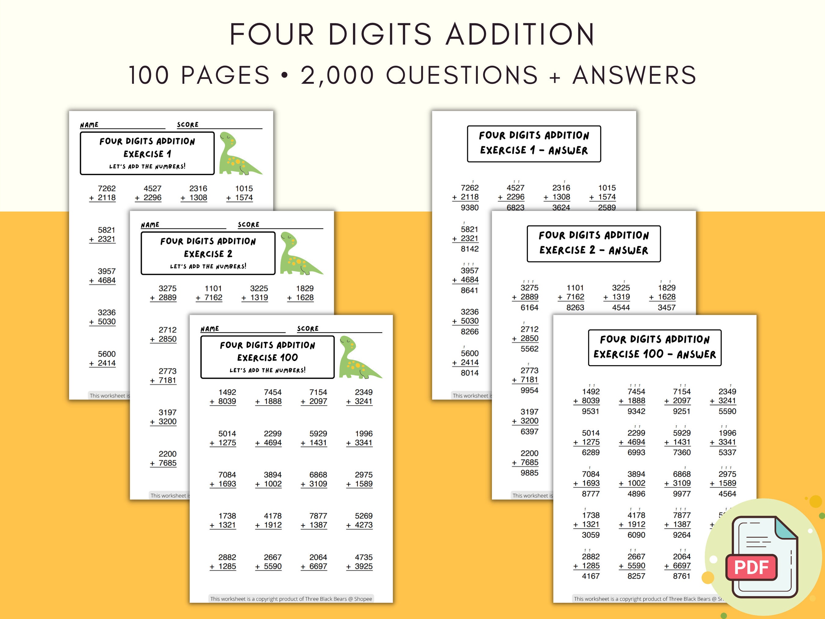7-IN-1 Printable First Grade Mathematics Worksheets Bundle for Kids ...