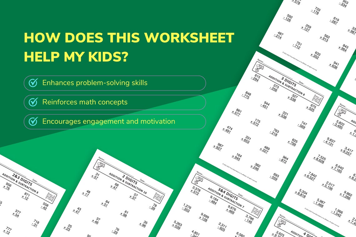 Printable Mix Problems Mathematics Worksheets for Kids Addition and ...