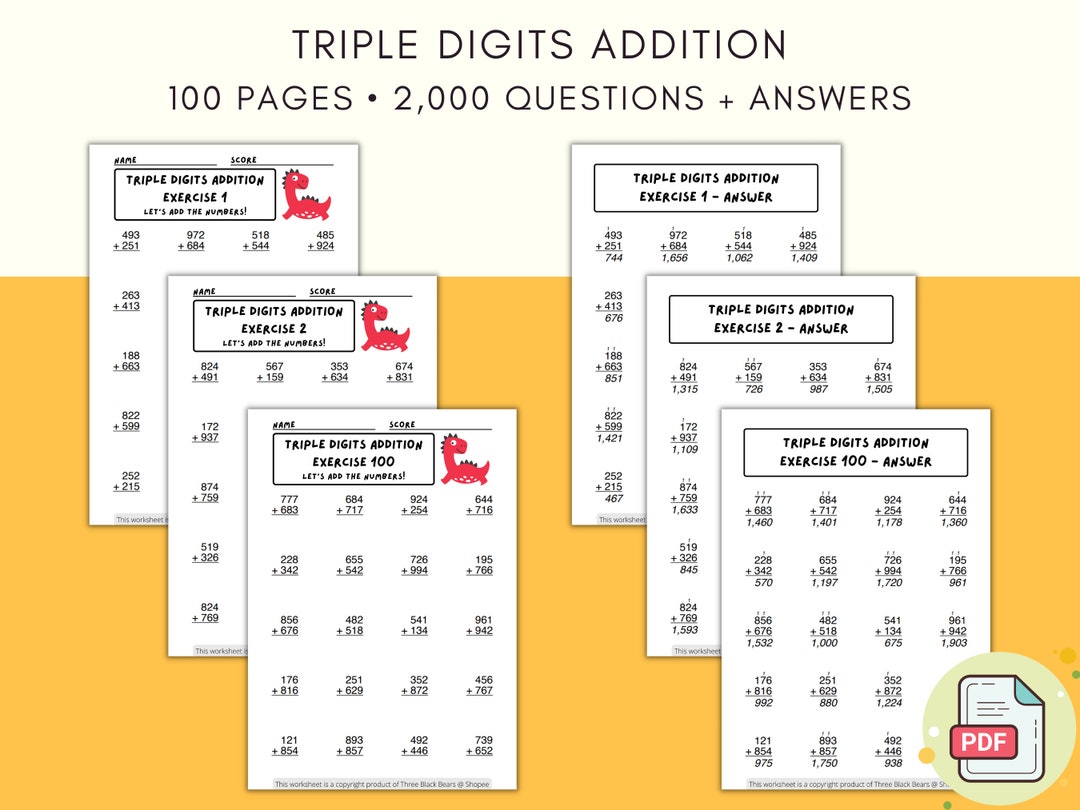 100 Printable First Grade Mathematics Worksheets for Kids Ages 5-8 ...