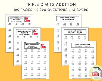 100 Printable First Grade Mathematics Worksheets for Kids Ages 5-8 ...