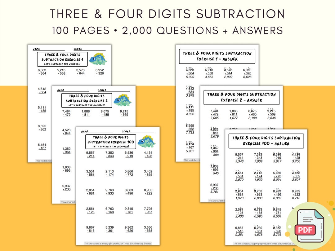 100 Printable First Grade Mathematics Worksheets for Kids Ages 5-8 ...