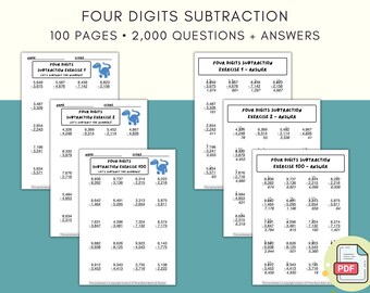 100 Printable First Grade Mathematics Worksheets for Kids Ages 5-8 ...
