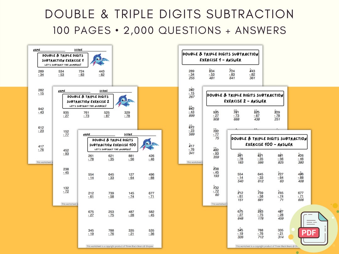 100 Printable First Grade Mathematics Worksheets for Kids Ages 5-8 ...