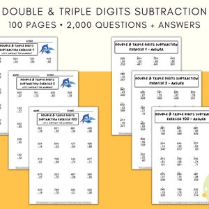 100 Printable First Grade Mathematics Worksheets for Kids Ages 5-8 ...