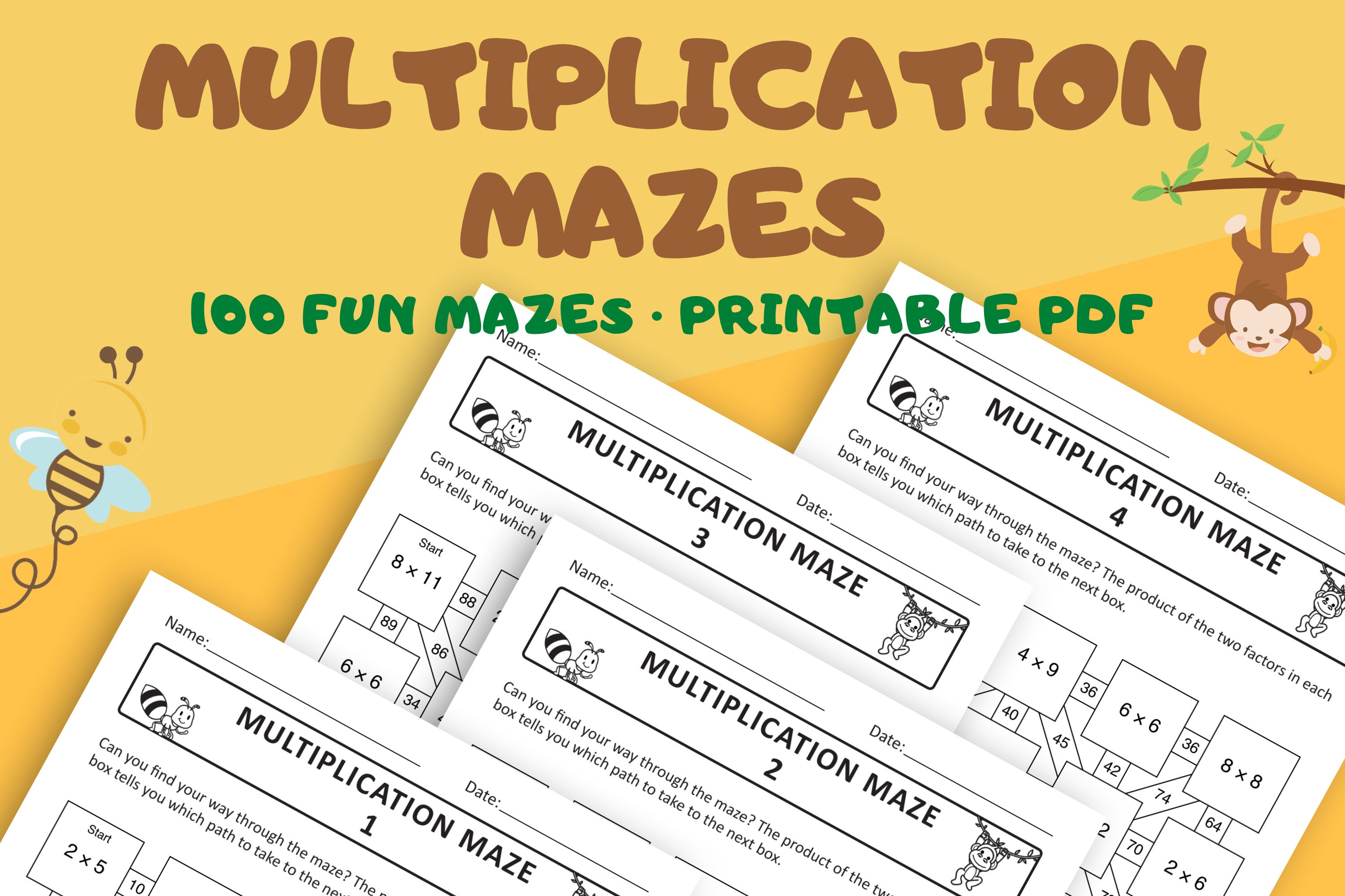 Printable Mathematics Mazes for Kids Ages 5-8: Fun Addition ...